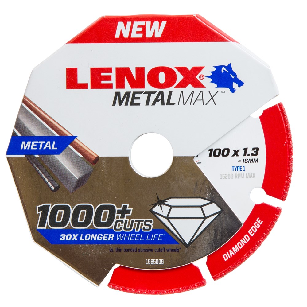 LENOX 100 X 16 X 1.3mm METAL MAX CUT-OFF WHEEL - AusTech - AusTech