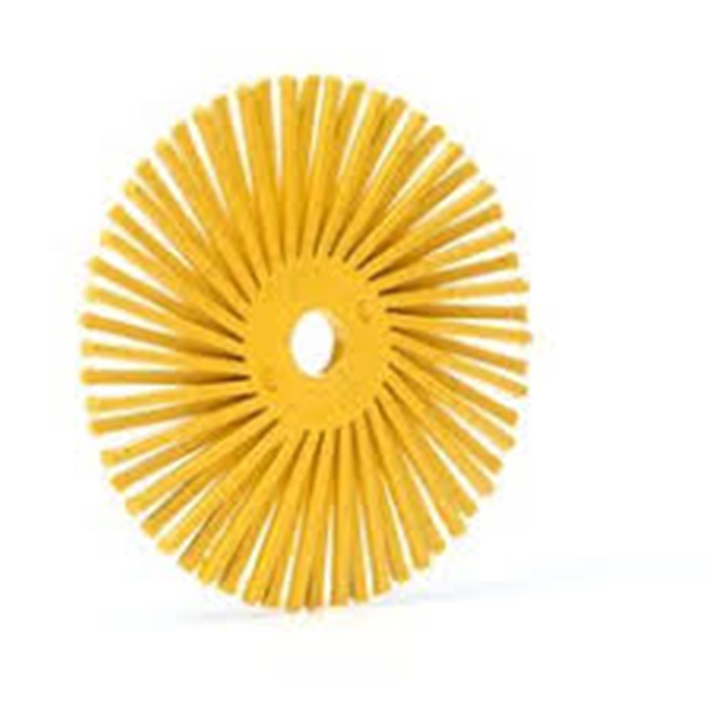 3M Scotch-Brite Radial Bristle Disc, 75mm x 9.5mm P80 Yellow Angle ...