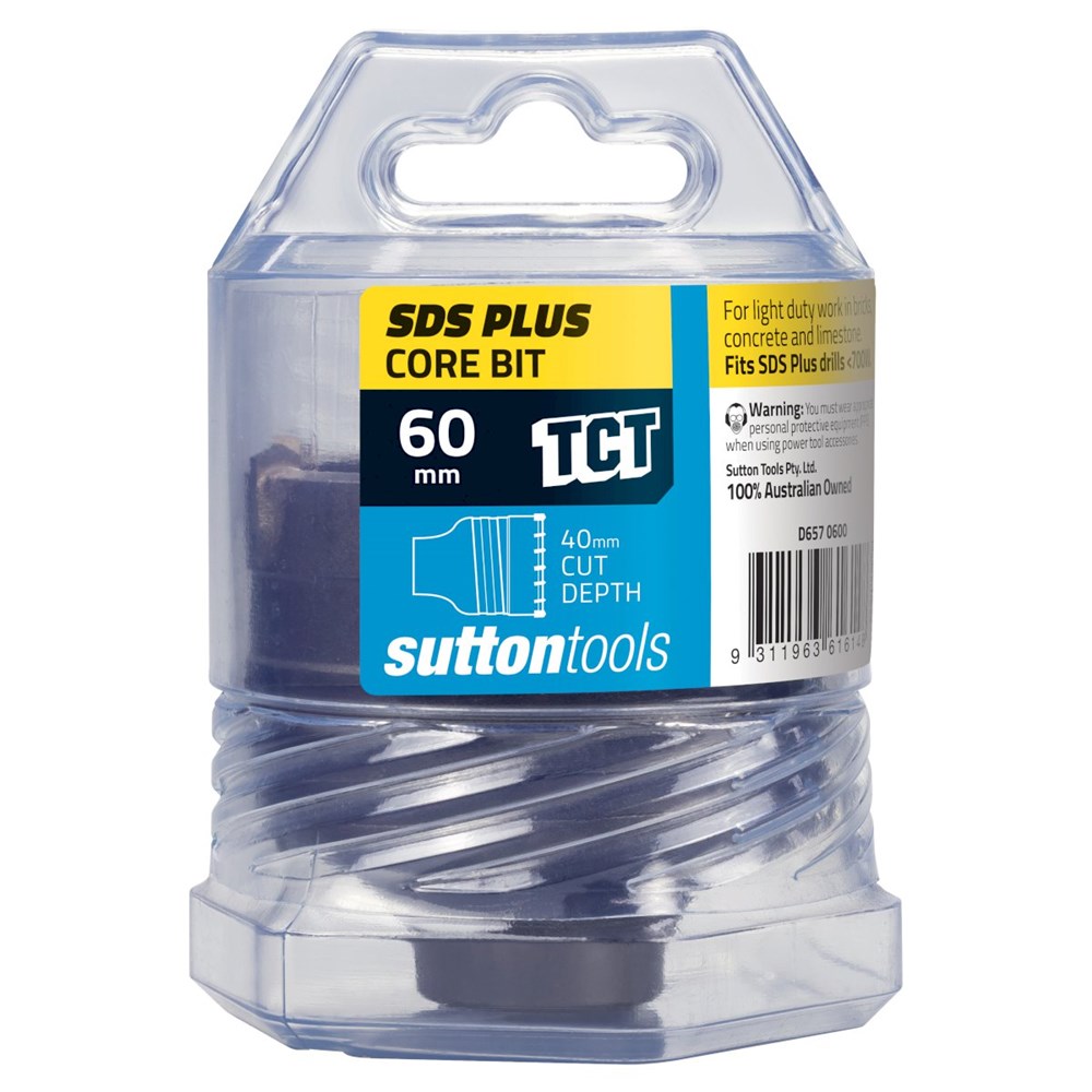 MASONRY HAMMER CRBD TIP CORE BIT D657 60X40 LIGHT DUTY SDS+ - AusTech - AusTech
